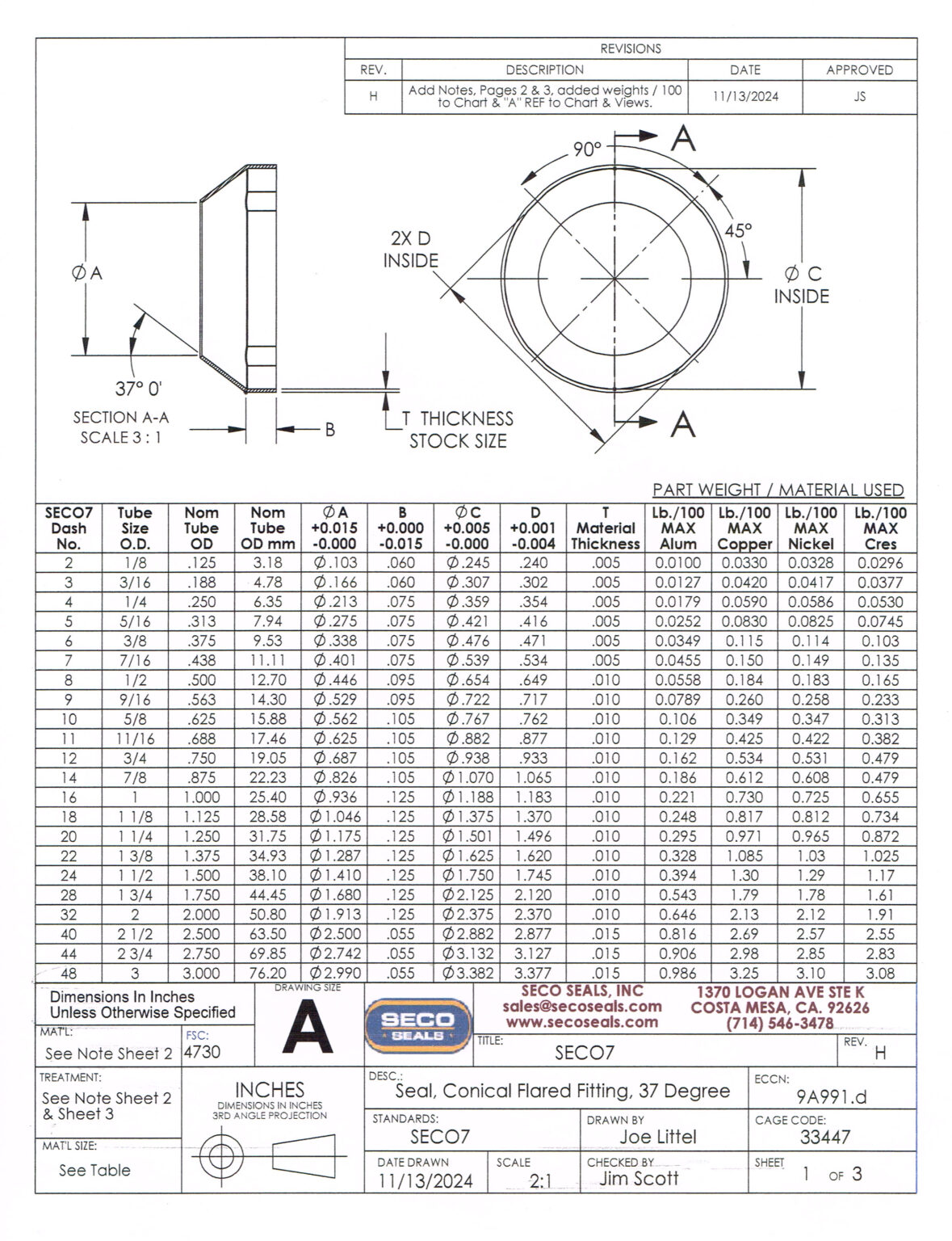 SECO7 Information PDF - SECO SEALS, Inc.