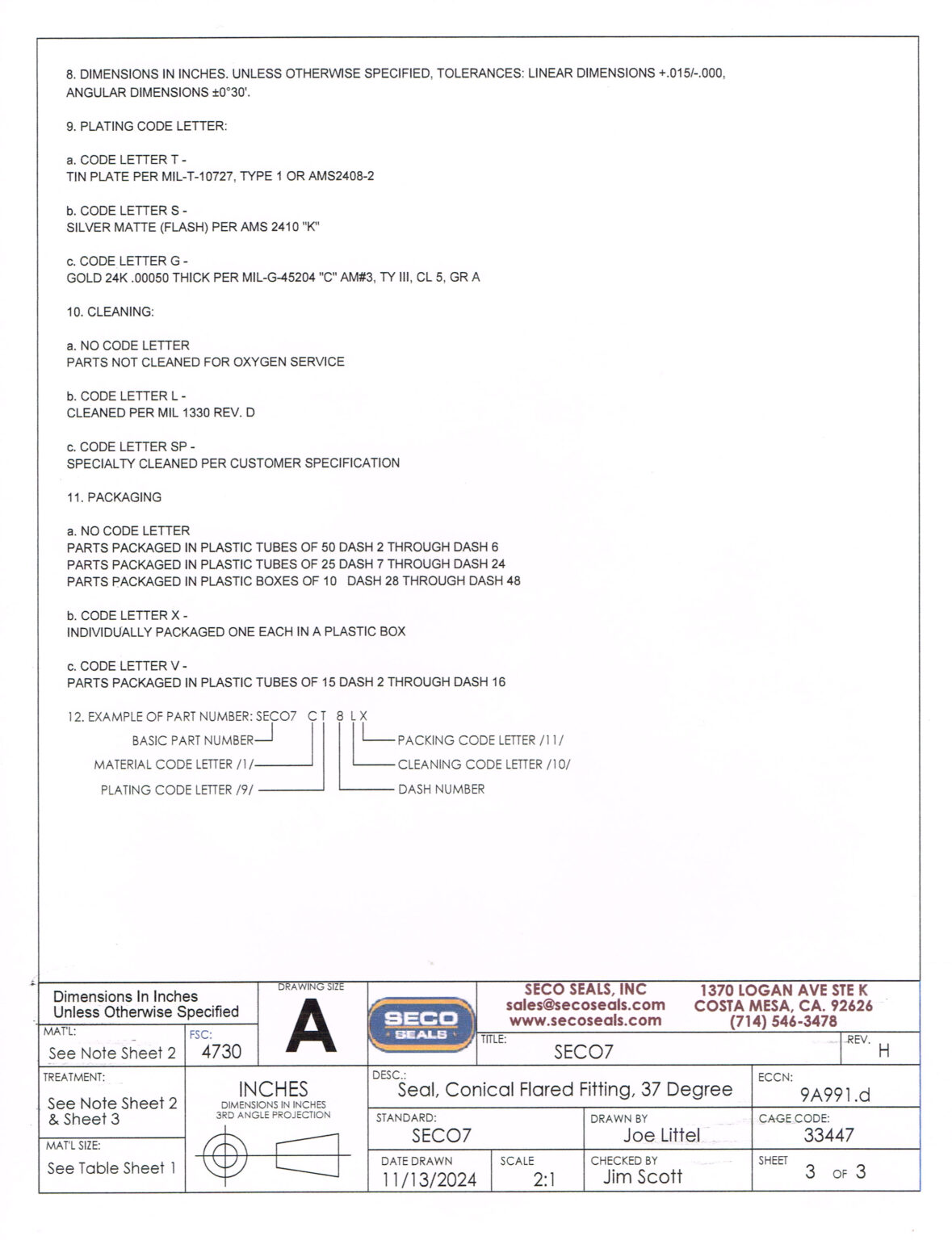 SECO7 Information PDF - SECO SEALS, Inc.
